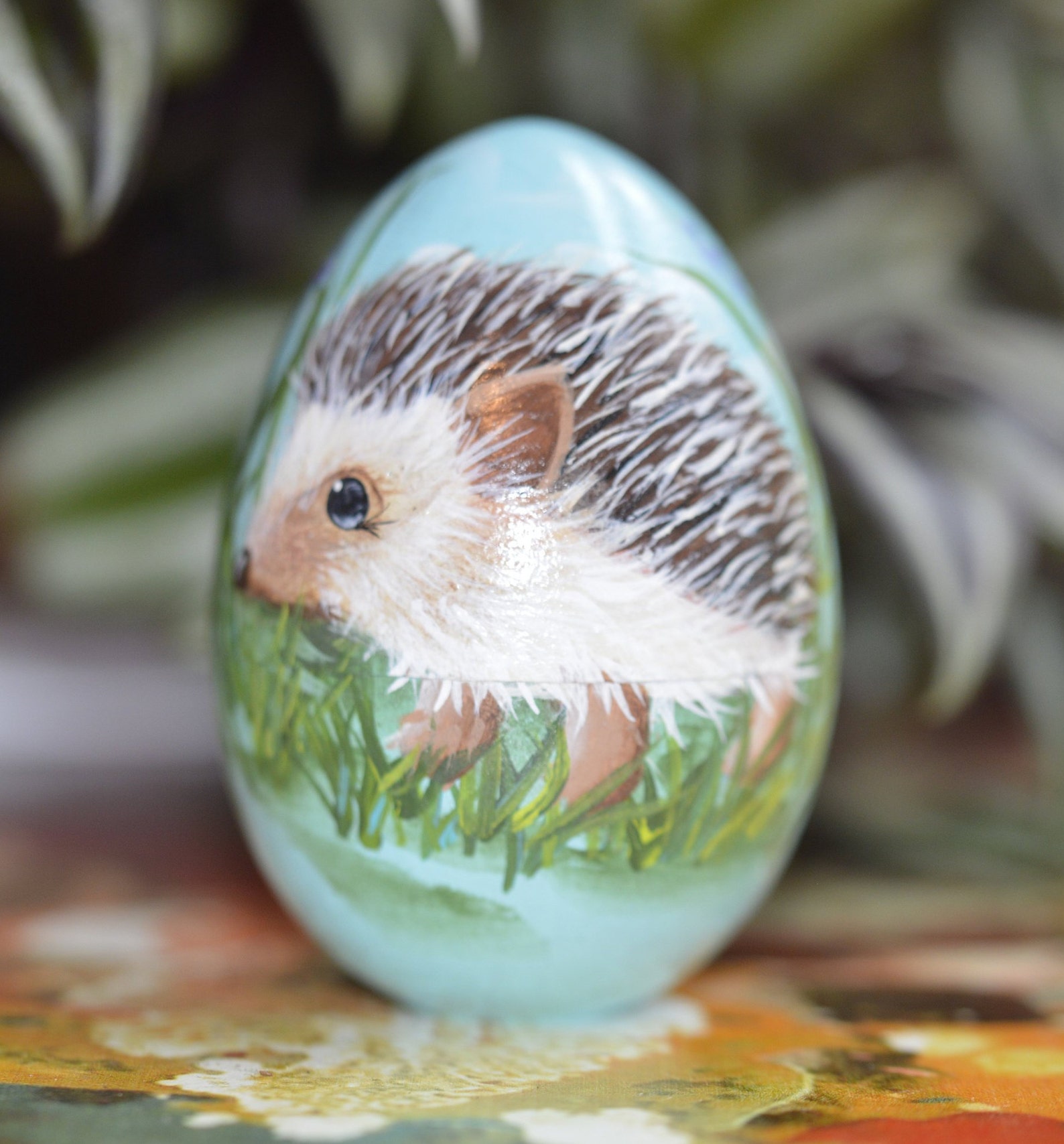 Hand Painted Hedgehog Easter Egg Hedgehog Egg Easter Egg | Etsy