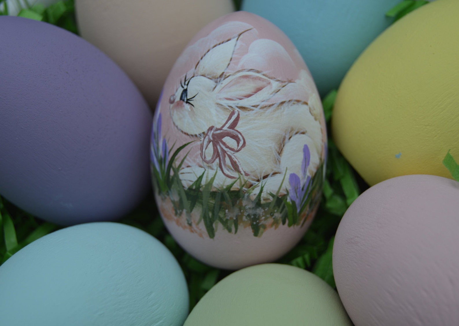 Hand Painted Bunny Egg Bunny Egg Rabbit Egg Easter Egg - Etsy