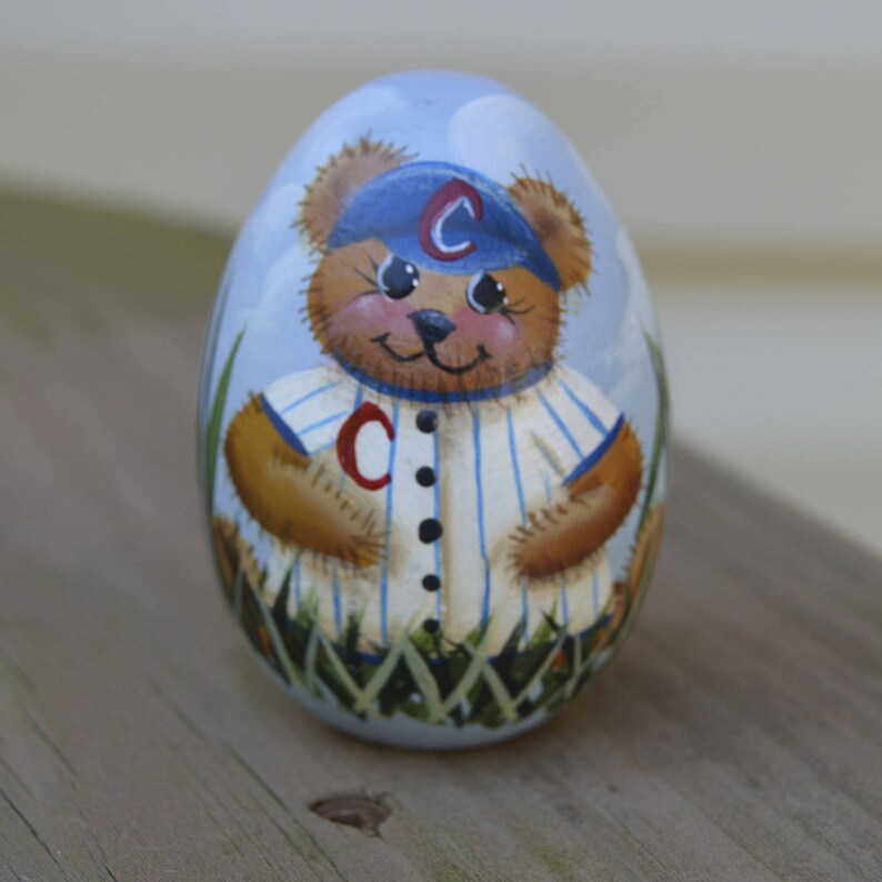 Chicago Cubs Hand Painted Wooden Egg Great Easter Gift - Etsy