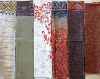 Recycled Sari Silk and Fiber Art Supply by PIECESOFSILK on Etsy
