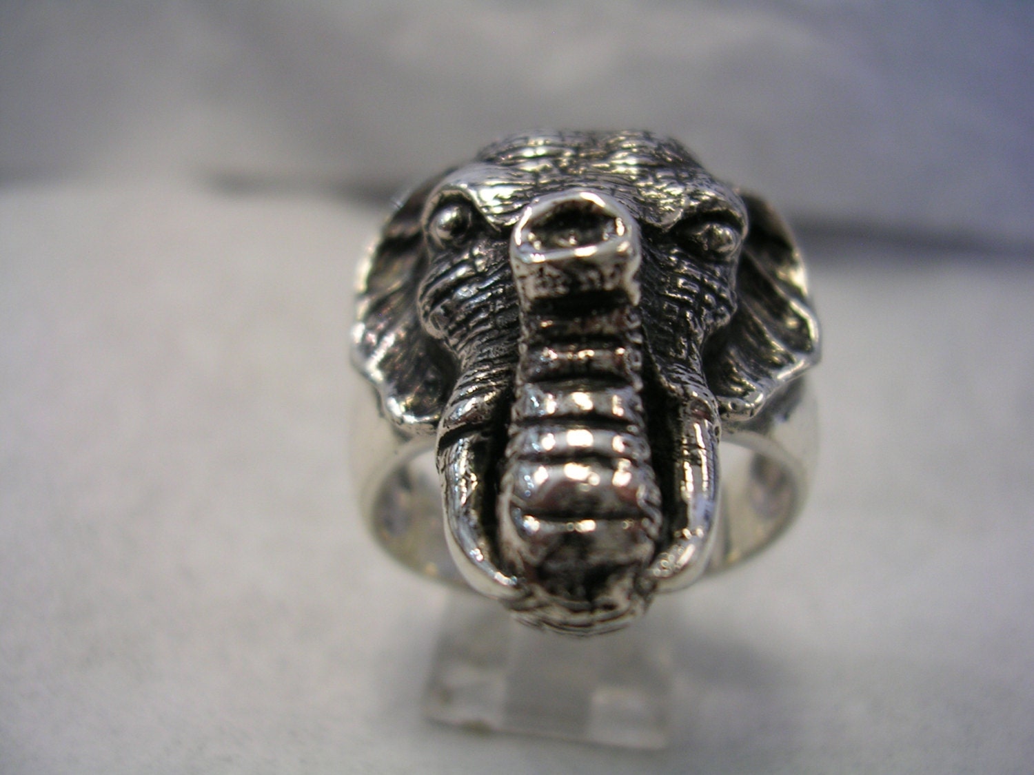 Elephant Ring With High Polish and Antiqued Finish. Comes in All Sizes ...