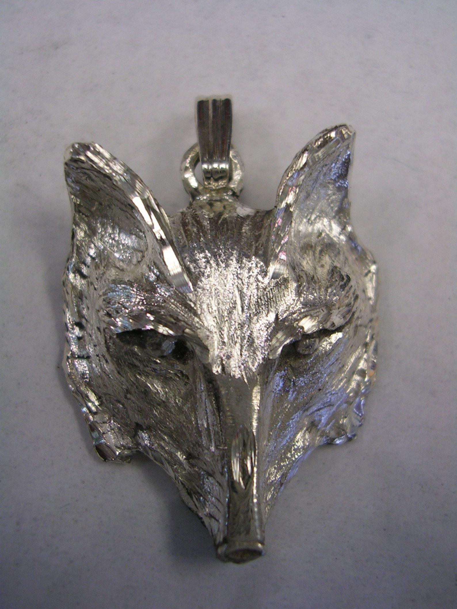 Fox Pendant Charm With a Diamond Cut Finish in Sterling Silver - Etsy