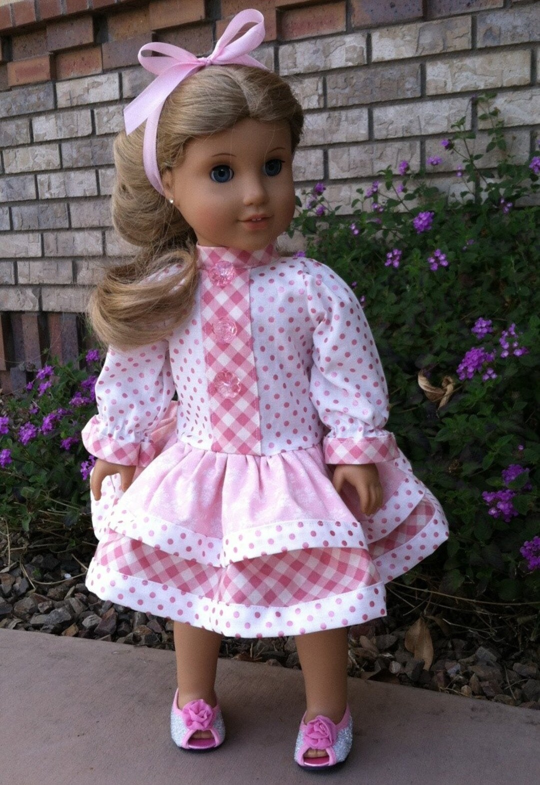 Dinky Baby Pattern 276 - American Doll Buttons & Bows - Outfit for 18 ...