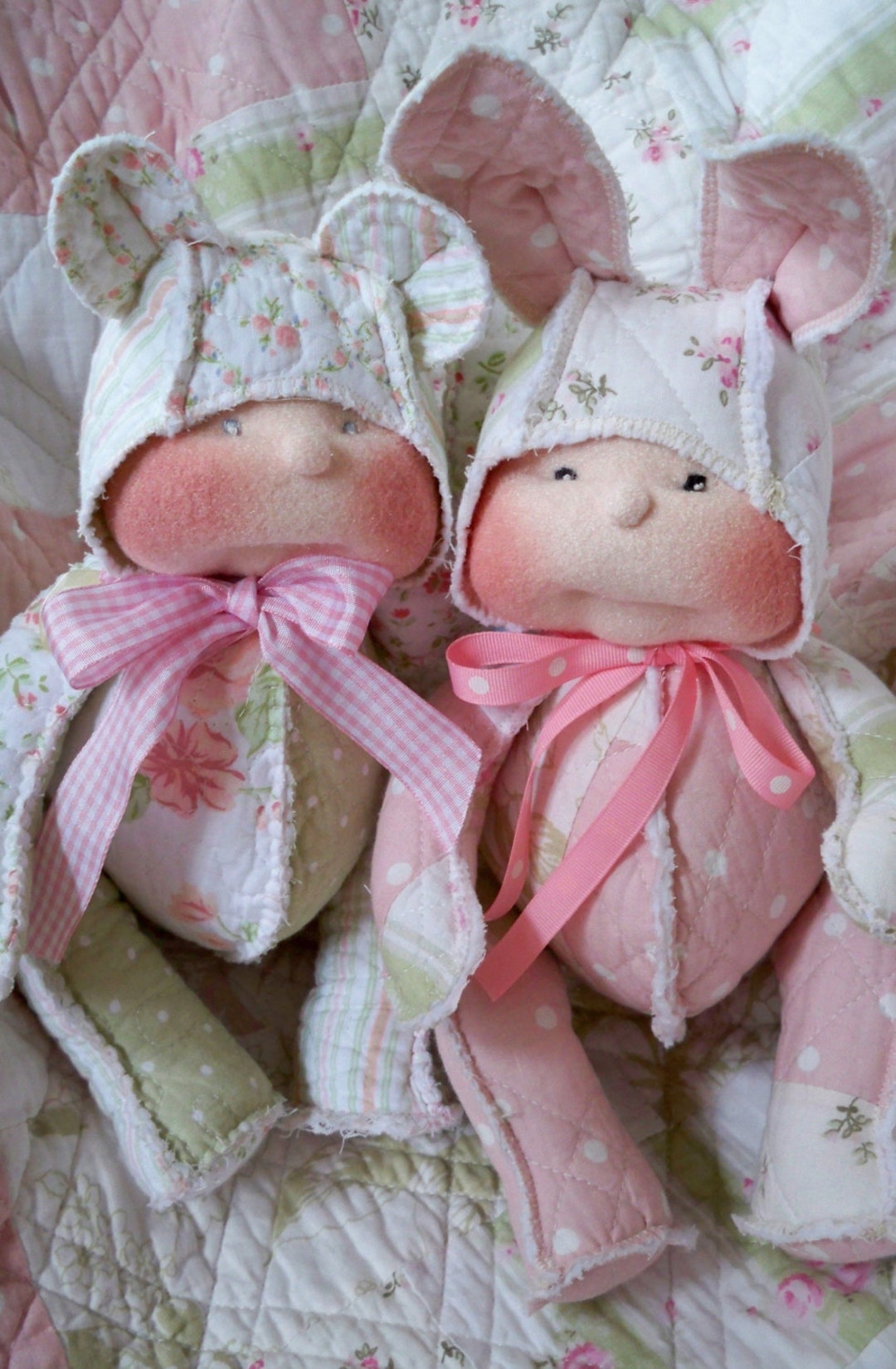 Dinky Baby Pattern 090 - Fancy and Patches - 11 Inch Quilted Dolls ...