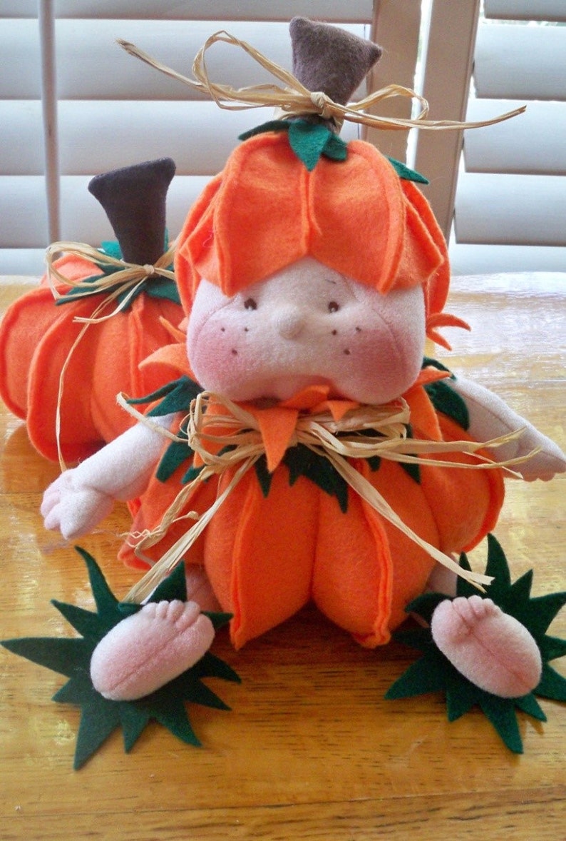 Dinky Baby Pattern 128 - Lil Punkin Head - 7-9 Inch Sitting Doll and ...