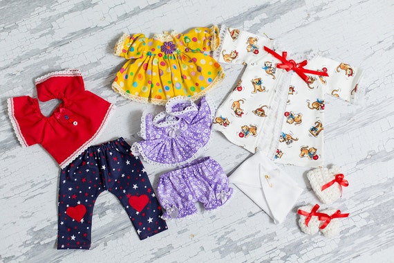 Dinky Baby Pattern 006 Wardrobe for 8 Inch Doll PDF - Etsy