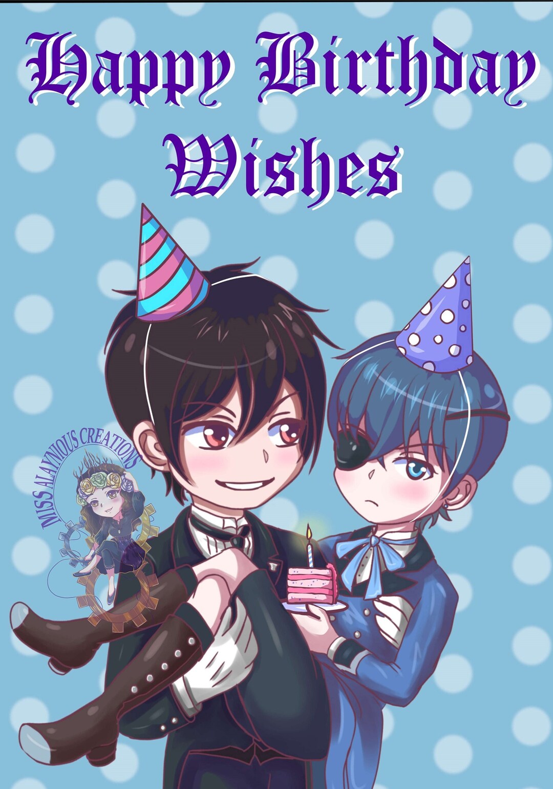 Anime Birthday Card: Fanart Greeting Card - Etsy
