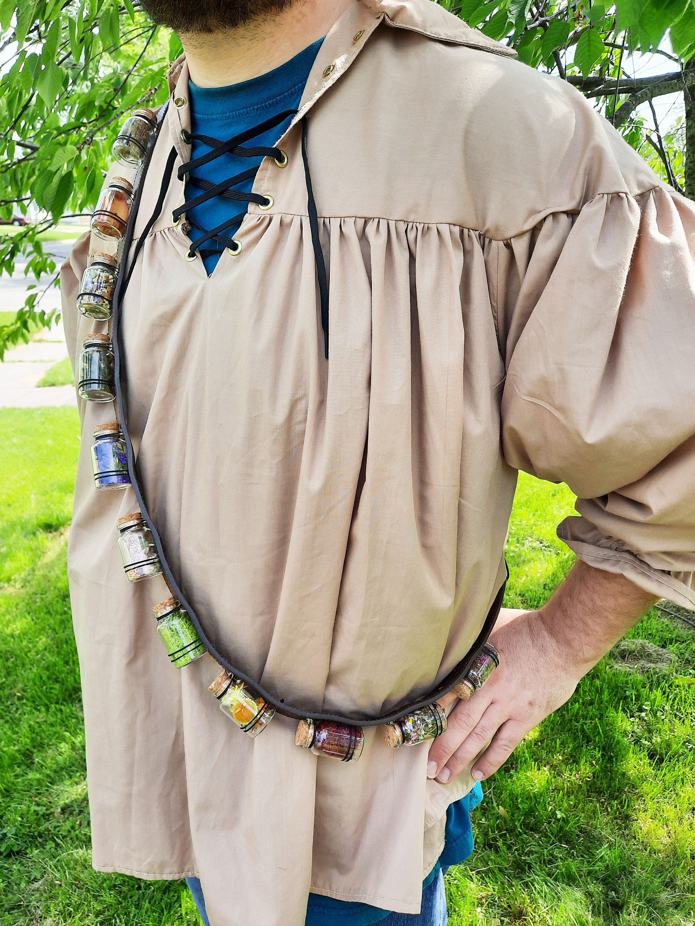 COTTAGECORE STEAMPUNK BANDOLIER Belt Ingredient Bottles - Etsy