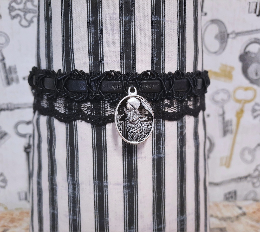 WOLF CHOKER ADJUSTABLE, Wolf Choker, Wolf Jewelry, Wolf Necklace, Wolf ...