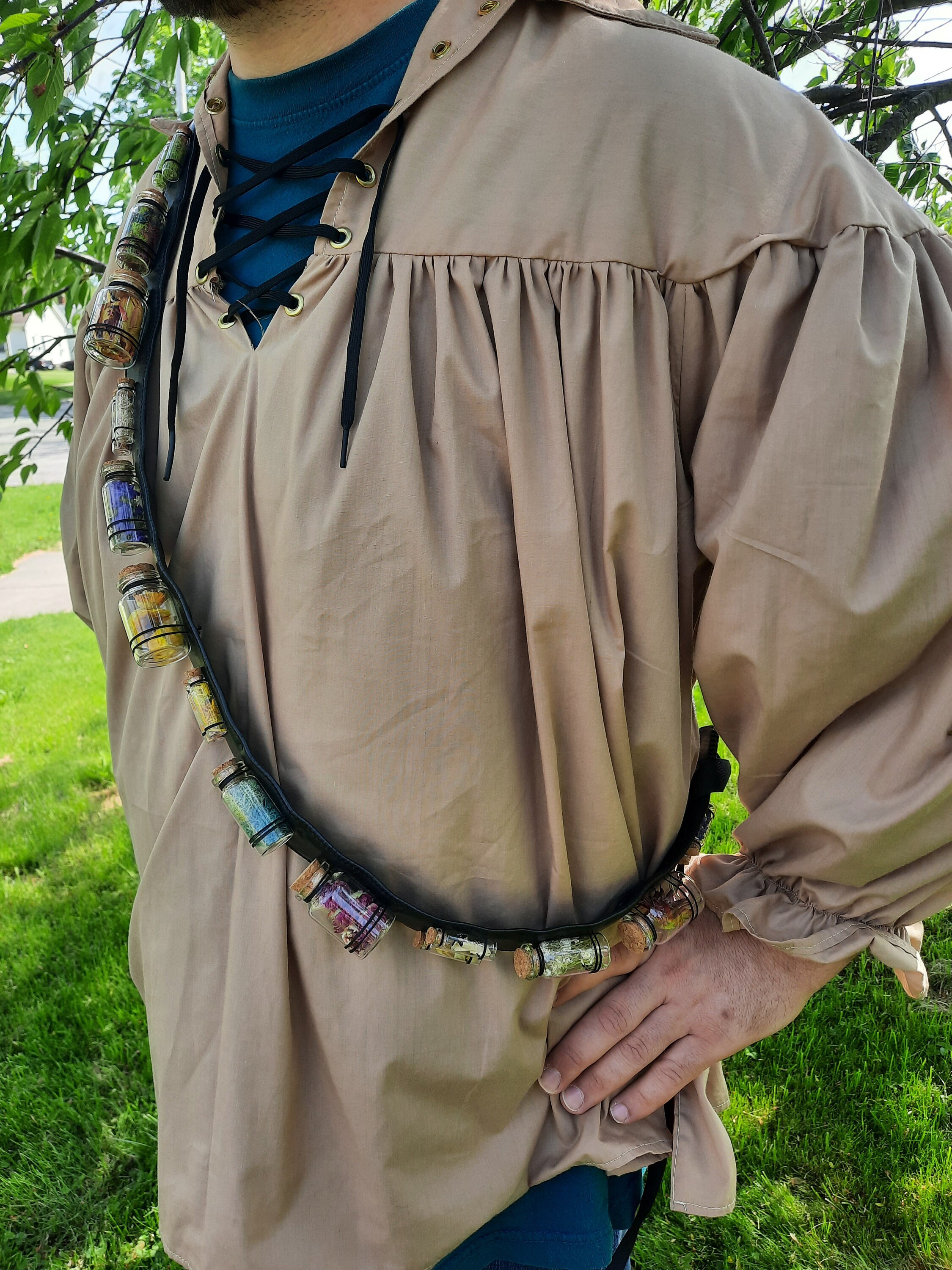 COTTAGECORE STEAMPUNK BANDOLIER Belt Ingredient Bottles - Etsy