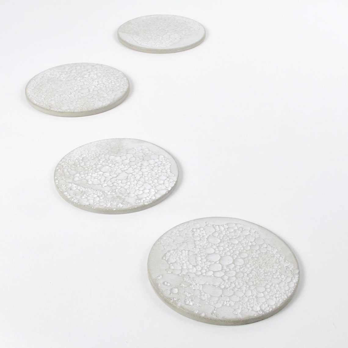 MOON Coasters White 3D Texture Tactile Cocktails - Etsy
