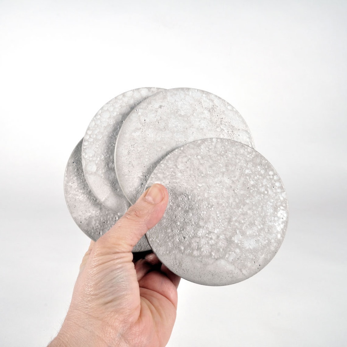 MOON Coasters White 3D Texture Tactile Cocktails - Etsy