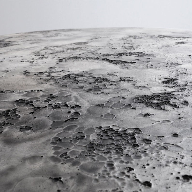 MOON 3D Wall Art 16 Inches Grey Sculpture Moon Surface - Etsy