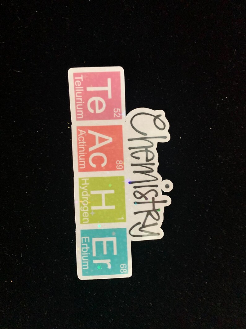 Chemistry Teacher Sticker Aesthetic Sticker Teacher Gift - Etsy