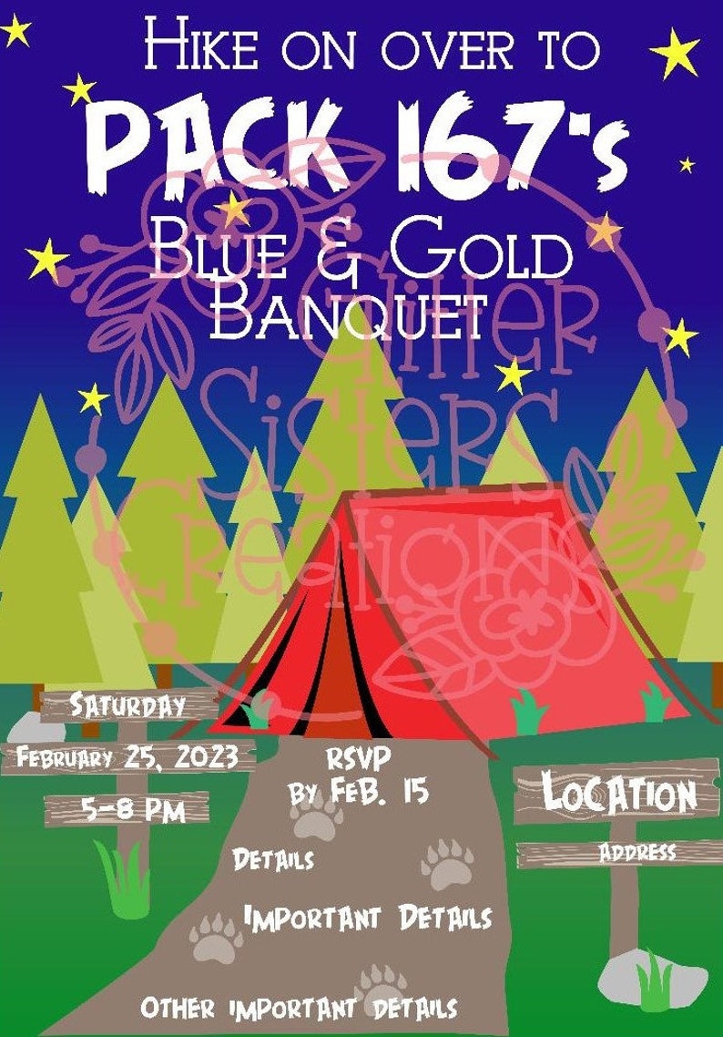 Boy Scouts' Blue and Gold Invitations - Etsy