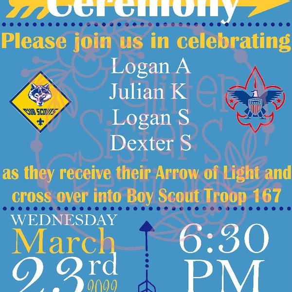 Scouts Blue and Gold Invitations - Etsy