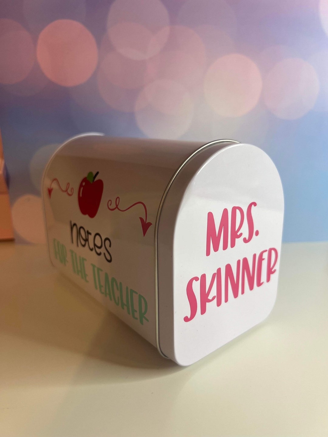 Notes for Teacher Mailbox, Teacher Gift, Teachers Name on Front ...