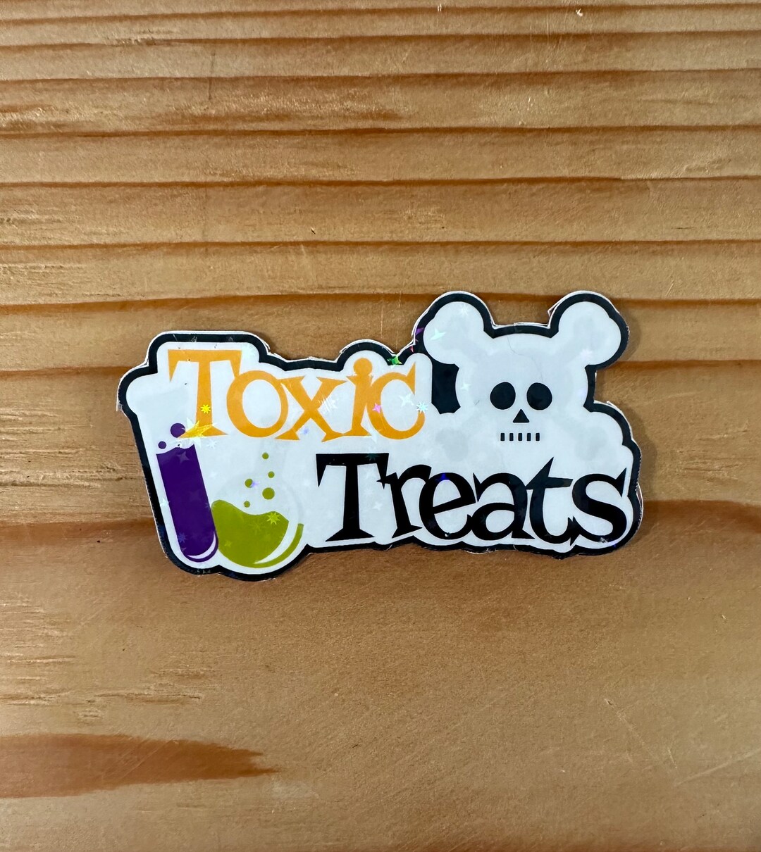 Halloween Sticker Aesthetic Sticker Toxic Treats Sparkly or - Etsy