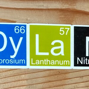 Periodic Table Custom Name Sticker, Create Your Name Out of the ...