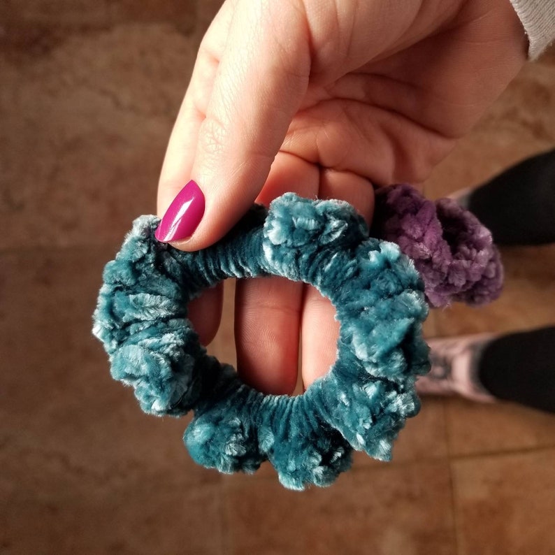 Handmade Srunchies washable durable Cloth & crochet | Etsy