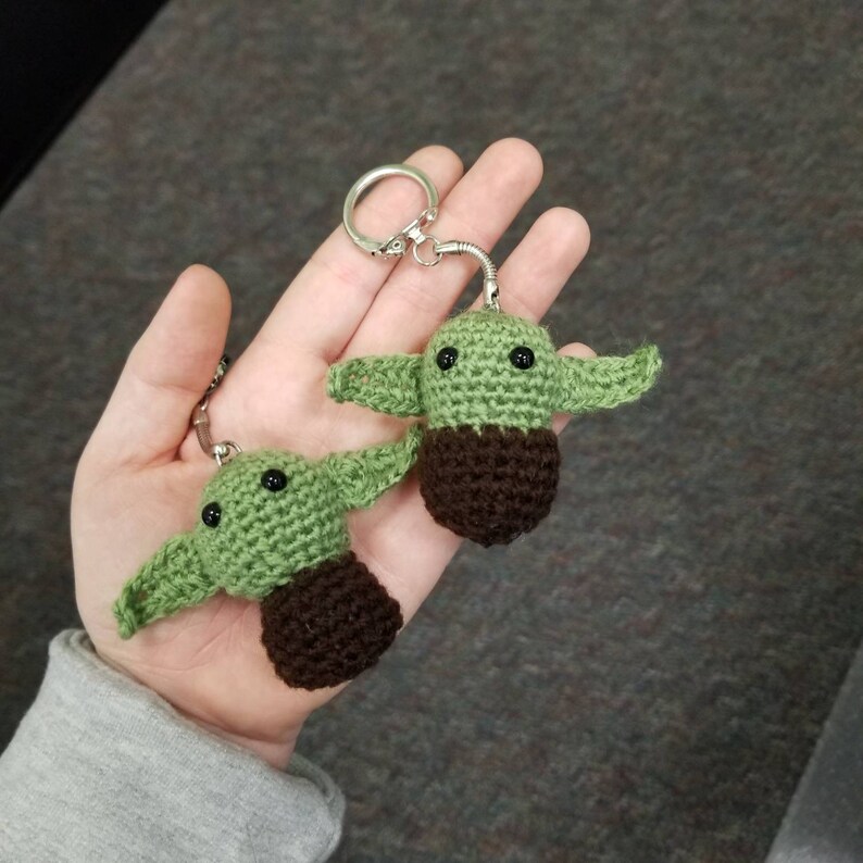 Special Crochet Star Wars Yoda Inspired Keychain Mini Figure | Etsy