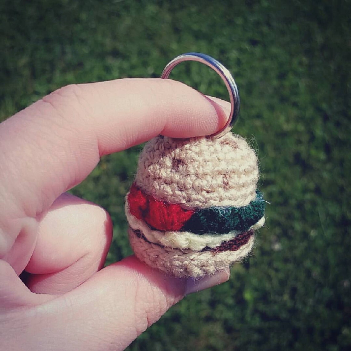 PDF Pattern-mini Crochet Hamburger Key Chain - Etsy
