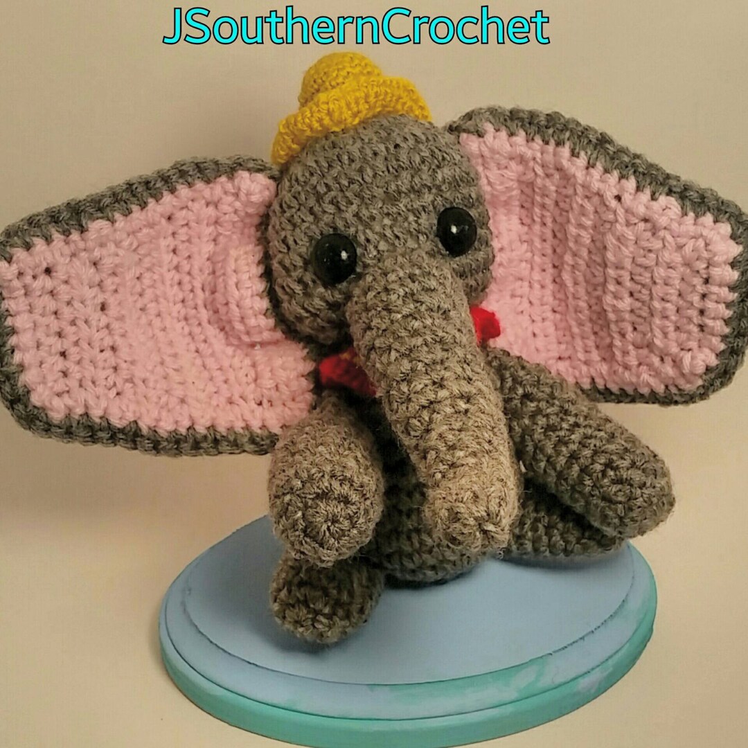 Crochet Dumbo Complete With a Neck Tunic and Yellow Hat - Etsy