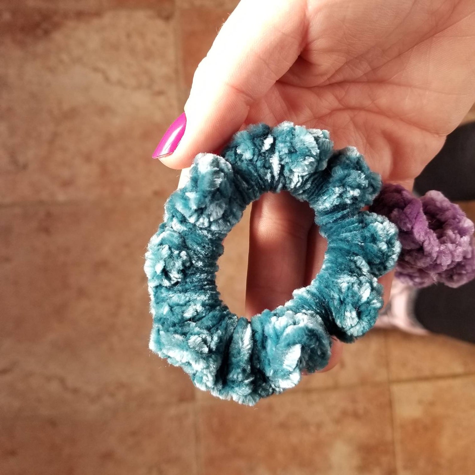 Handmade Srunchies washable durable Cloth & crochet | Etsy