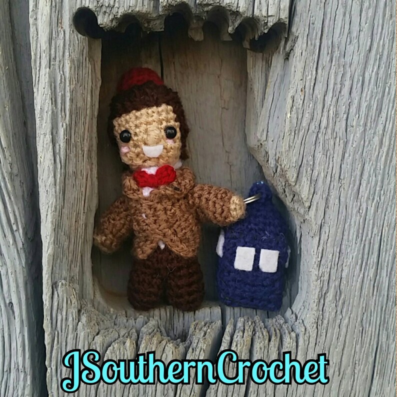 Doctor Who Inspired Crochet Doctor Plus Mini Tardis Key Chain - Etsy