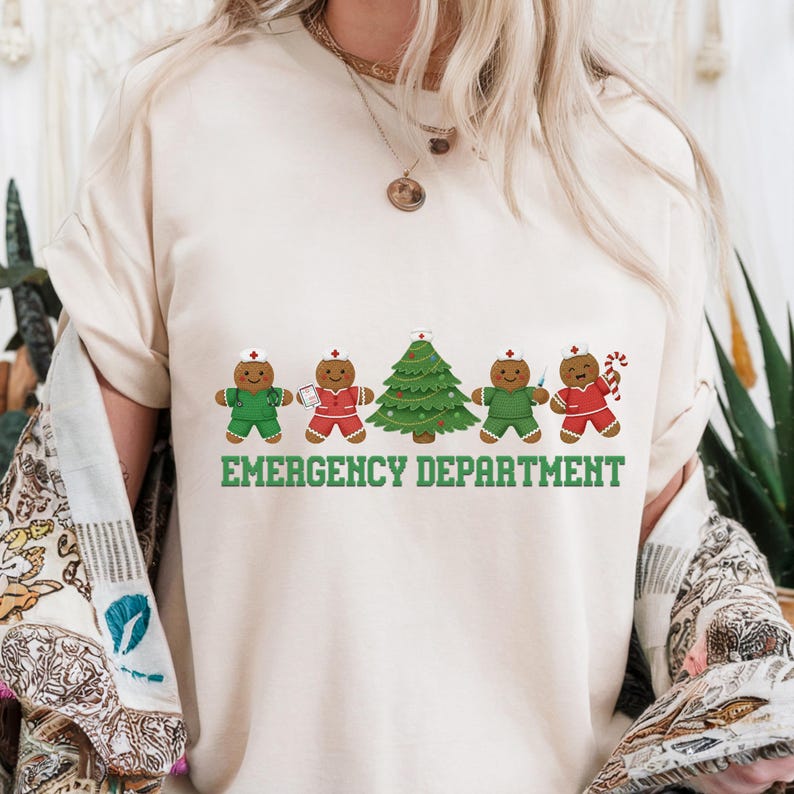 Emergency Department, Christmas Nurse PNG, Funny Nurse Shirt ...