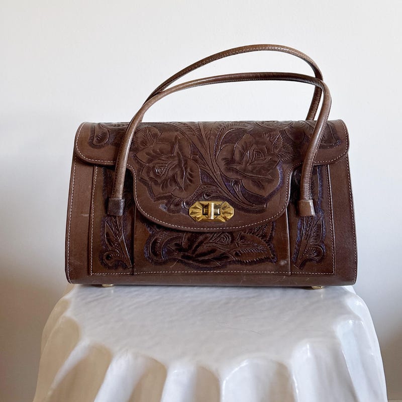 70s Leather Purse - Etsy