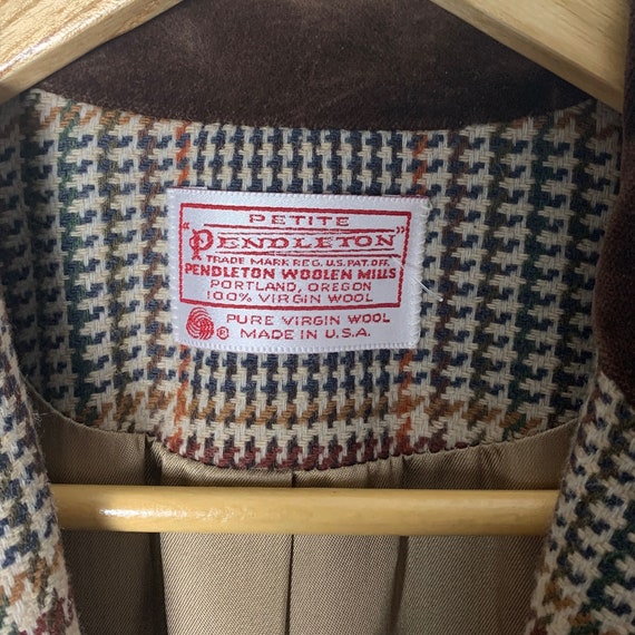 Vintage tweed Pendleton wool blazer. 90s retro old m… - Gem