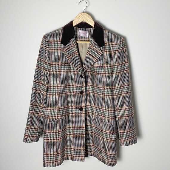 Vintage tweed Pendleton wool blazer. 90s retro old m… - Gem