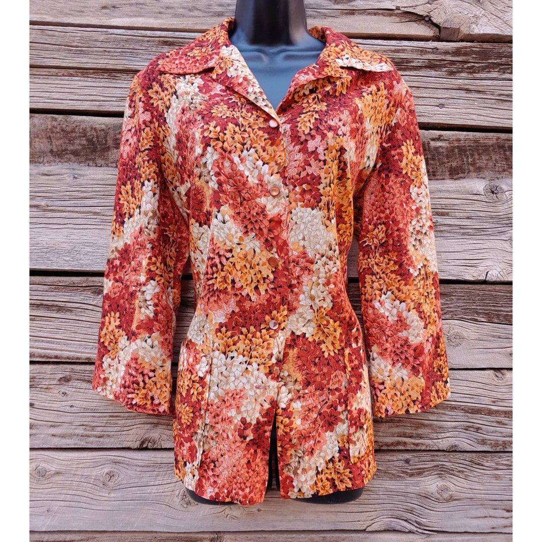 Vintage 1970s Pykettes Orange Smock Blouse - as Is - Etsy