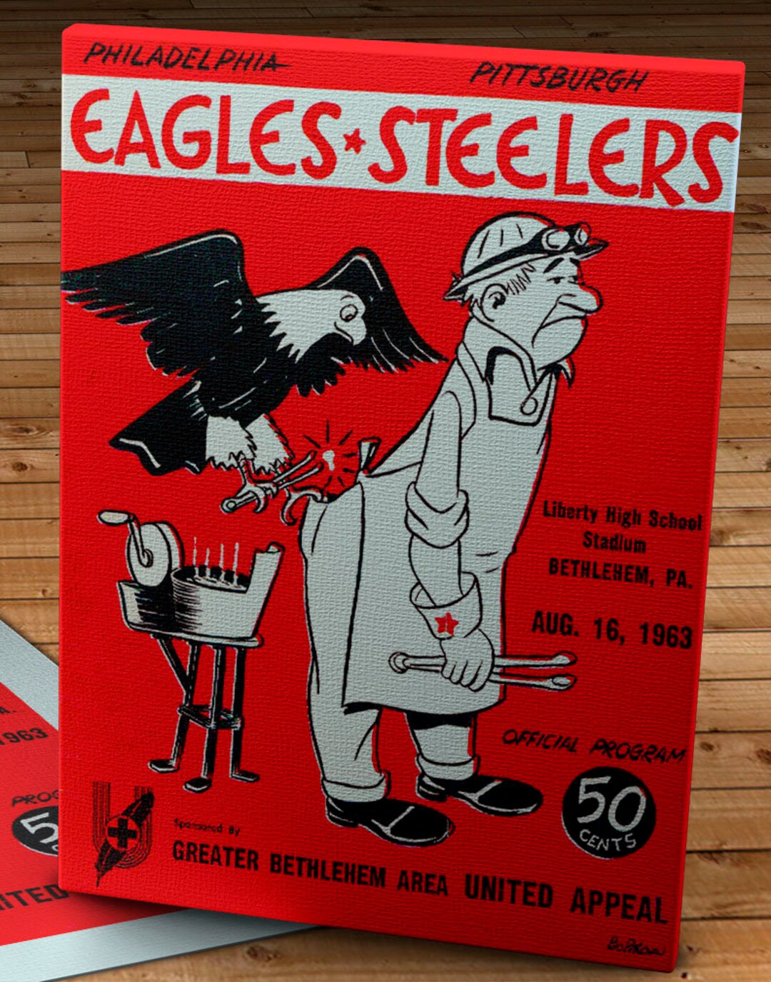1963 Vintage Pittsburgh Steelers - Philadelphia Eagles Football Program ...