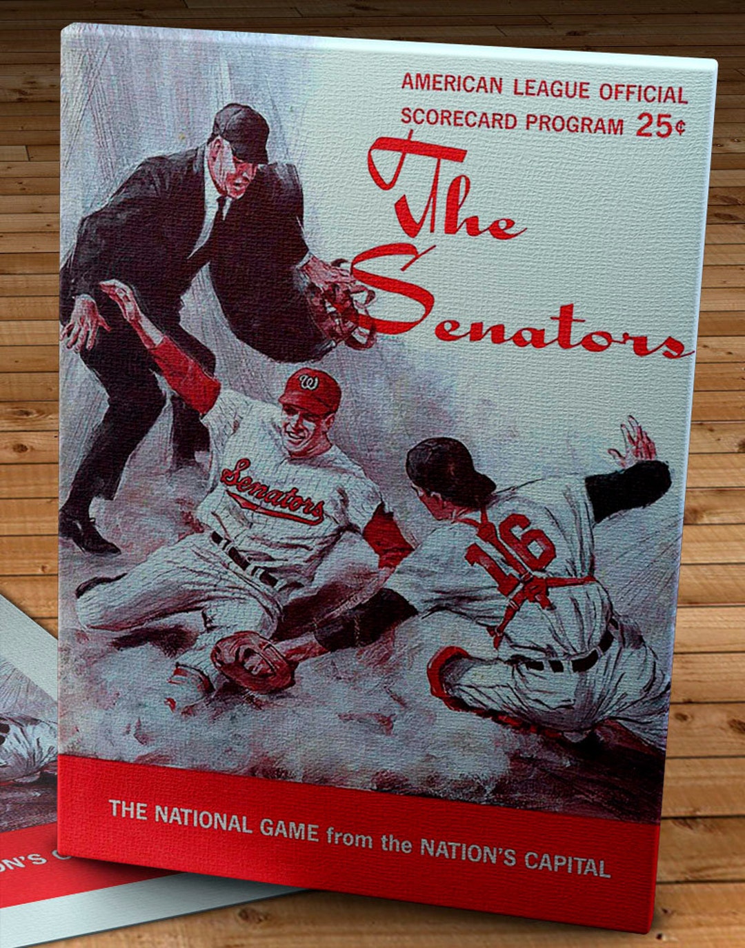 1968 Vintage Washington Senators Score Card Canvas Gallery Wrap - Etsy ...