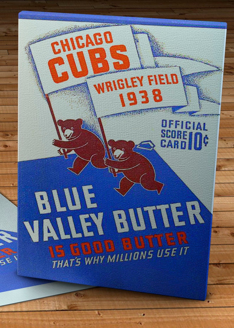 1938 Vintage Chicago Cubs Baseball Program Canvas Gallery Wrap - Etsy