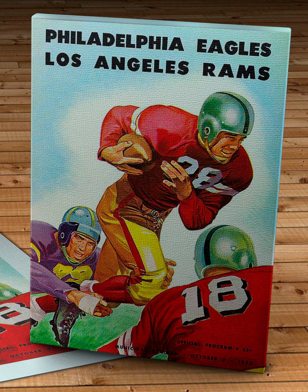 1950 Vintage Philadelphia Eagles - Los Angeles Rams Football Program ...