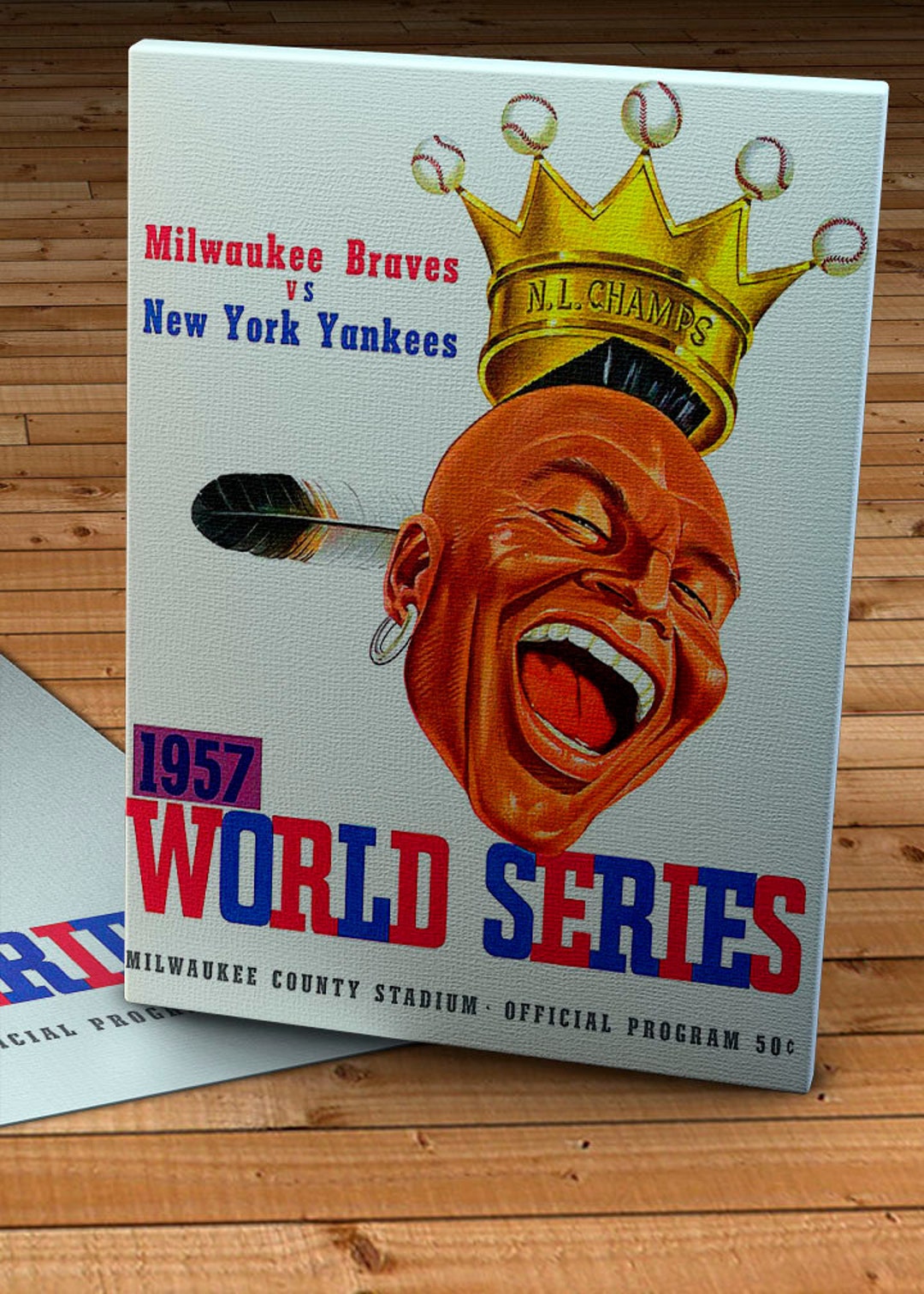 1957 Vintage Milwaukee Braves - New York Yankees World Series Program ...