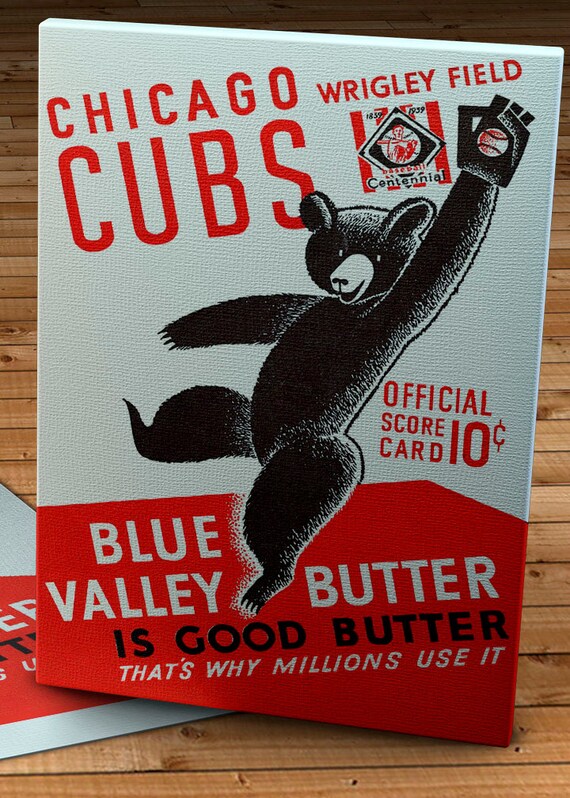 1939 Vintage Chicago Cubs Baseball Program Catching Bear - Etsy