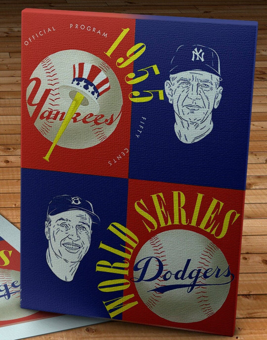 1955 Vintage New York Yankees - Brooklyn Dodgers World Series Program ...