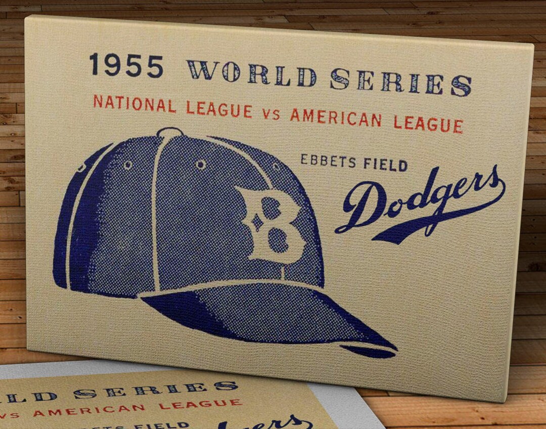 1955 Vintage Brooklyn Dodgers - World Series - Ebbets Field - Canvas ...