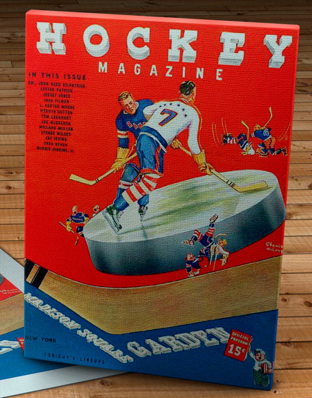 1938-1939 Vintage New York Americans Hockey Program - Canvas Gallery ...