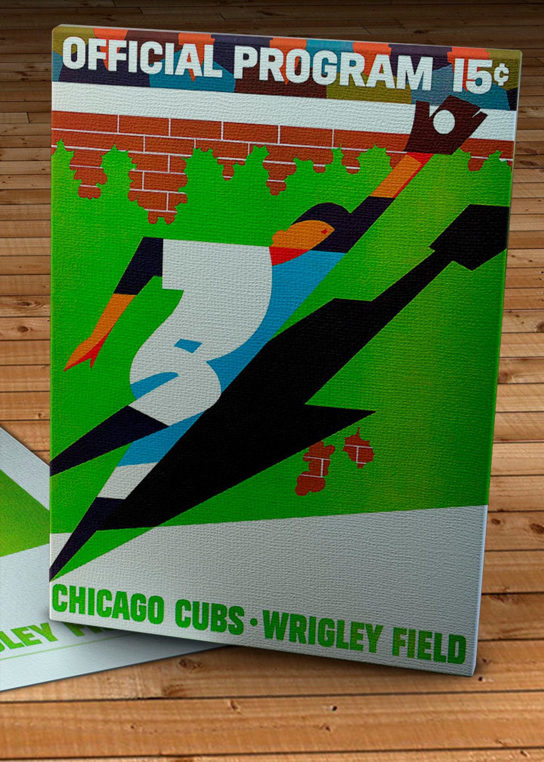 1968 Vintage Chicago Cubs Baseball Program - Canvas Gallery Wrap - Etsy