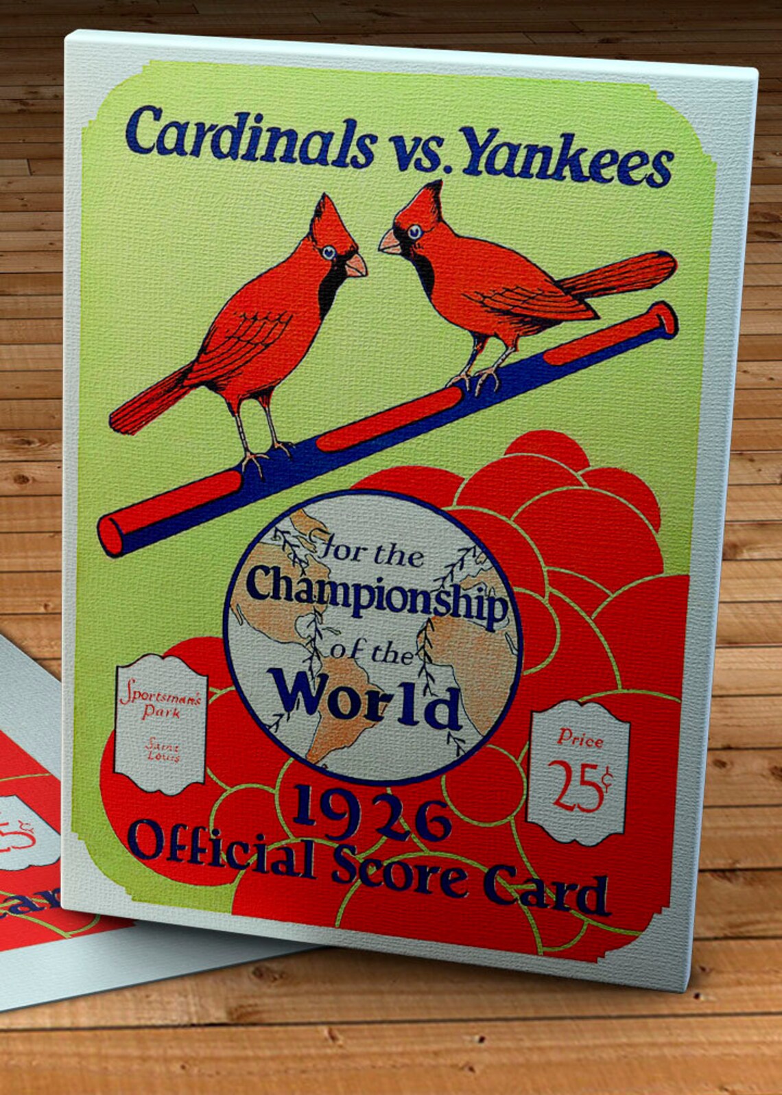 1926 Vintage St Louis Cardinals World Series Program - Canvas Gallery ...