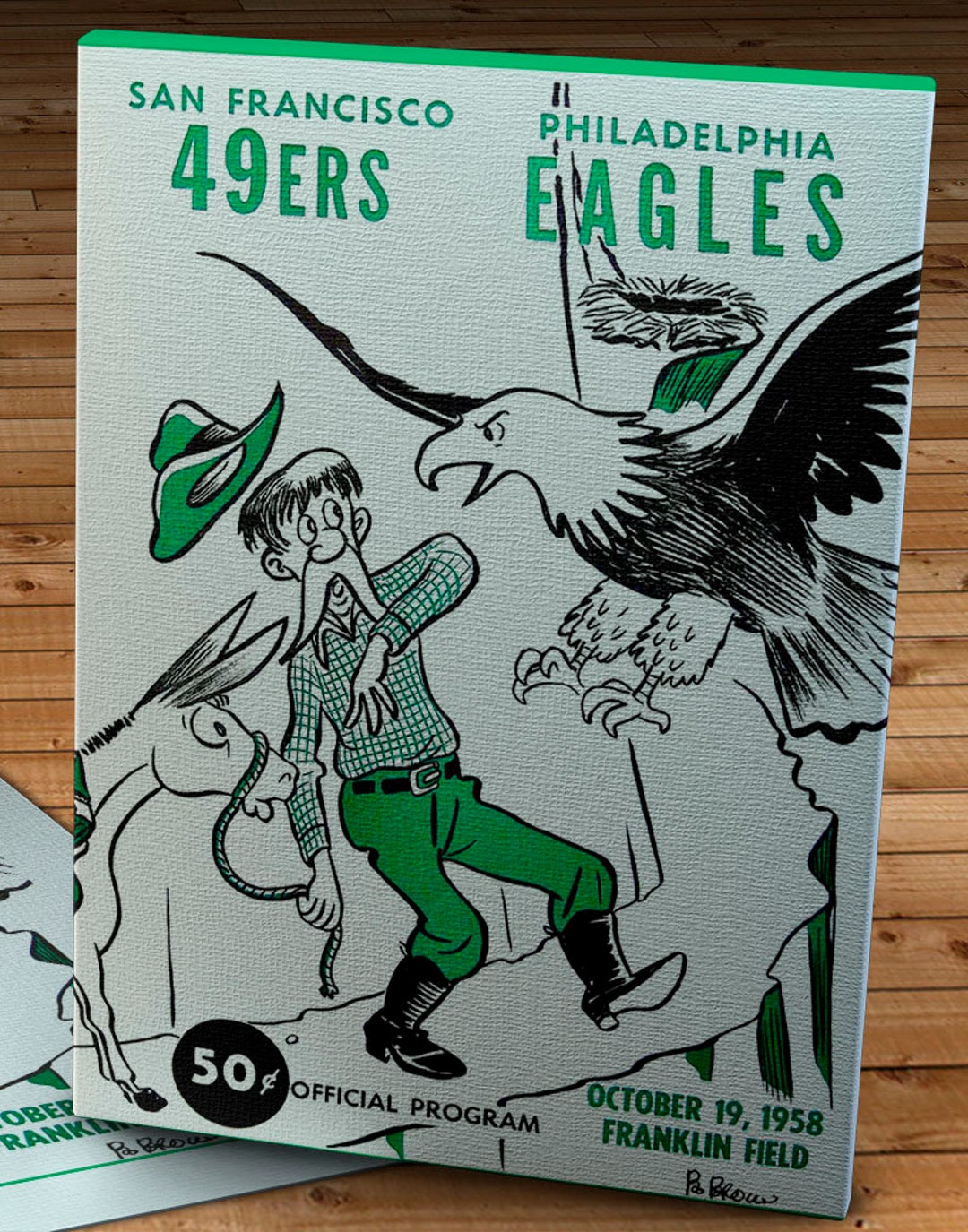 1958 Vintage San Francisco 49ers - Philadelphia Eagles Football Program ...