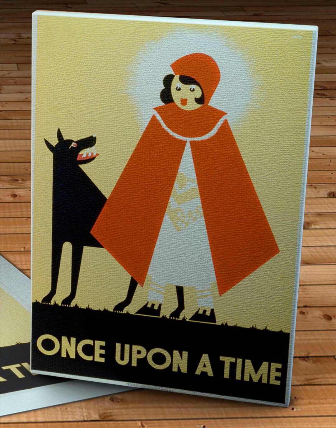 Vintage WPA Poster - Once Upon a Time - Canvas Gallery Wrap - Etsy