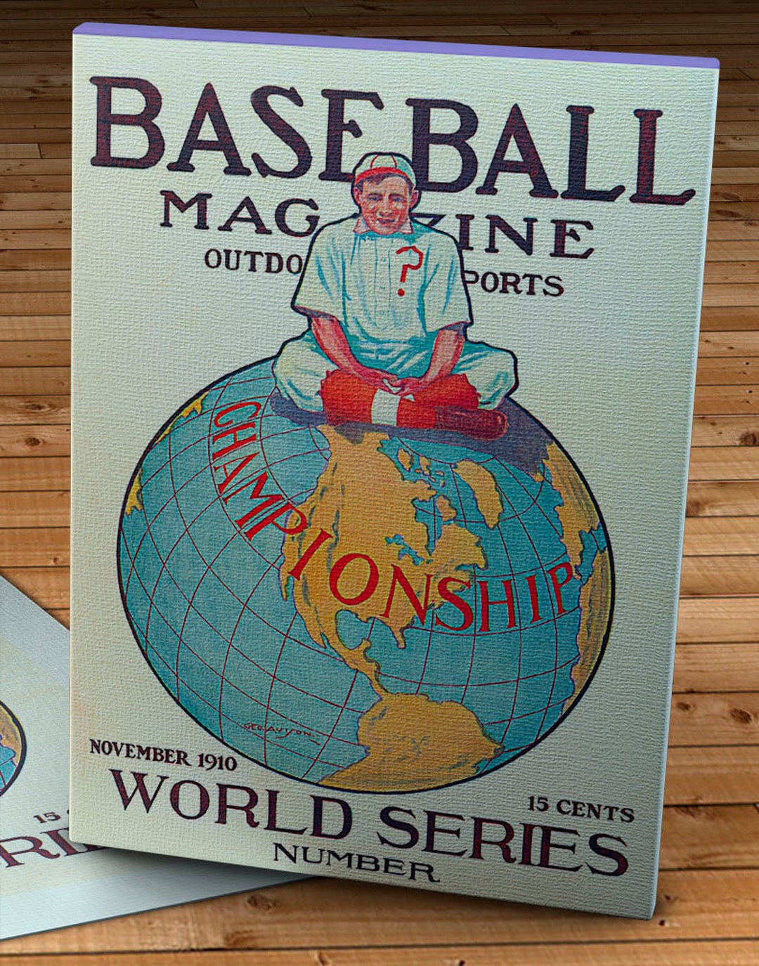 1910 Vintage Baseball Magazine Cover - World Series - Canvas Gallery ...