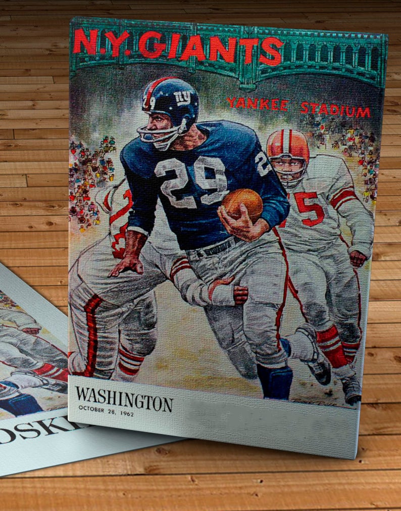 1962 Vintage New York Giants - Washington Football Program - Canvas ...