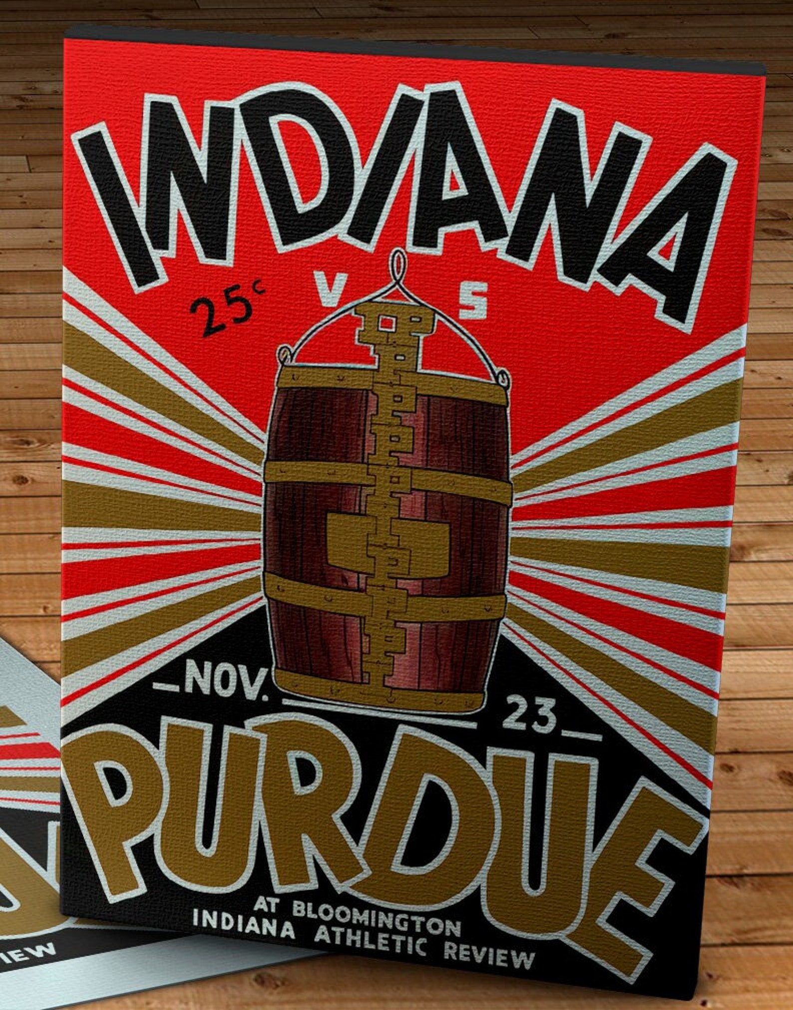 1935 Vintage Indiana Hoosiers - Purdue Boilermakers Football Program ...